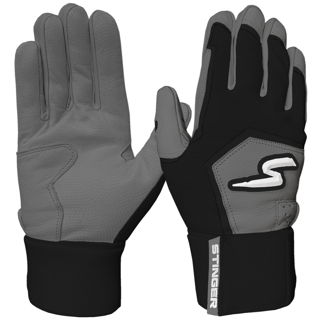 Stinger Winder Series Graphite & Black Premium Batting Gloves – Stinger ...
